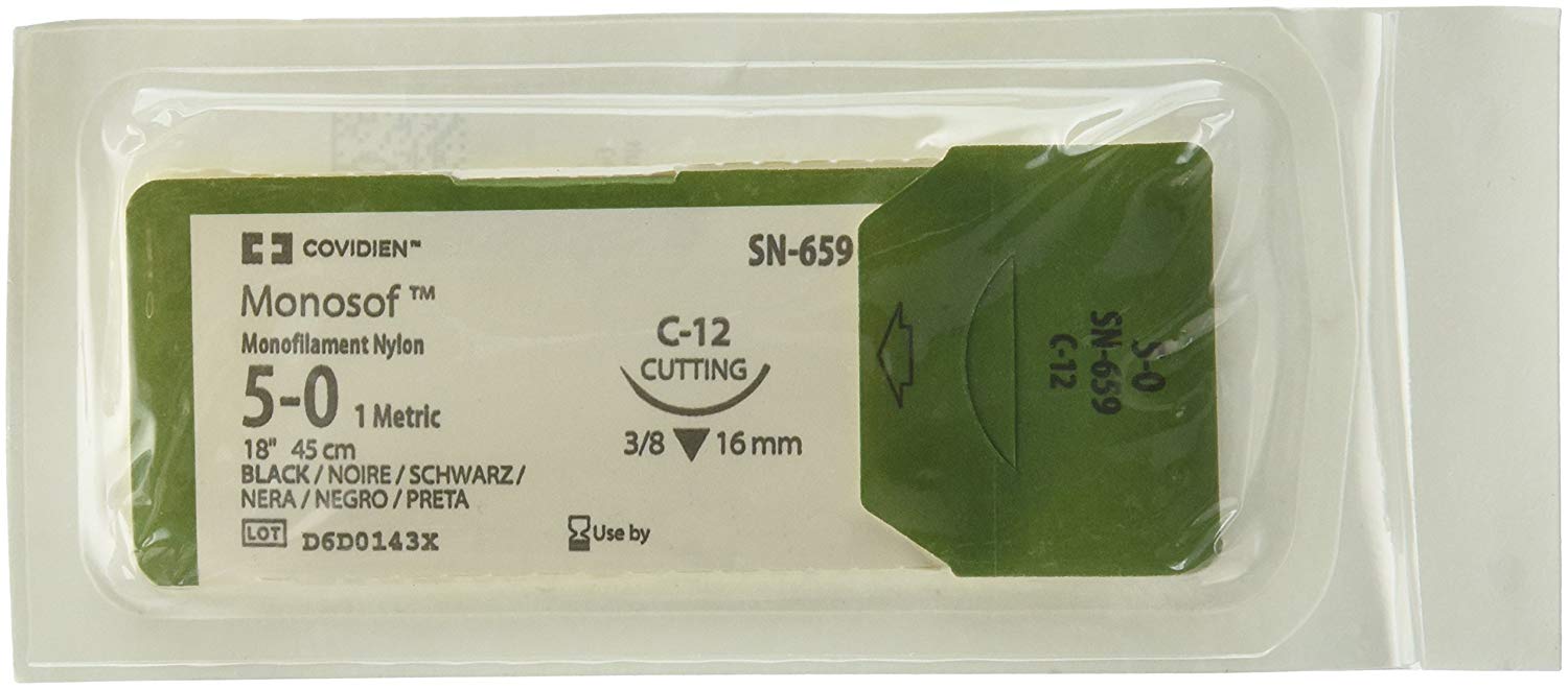 Dermalon 5/0 Monosof 16mm 45cm black - SN-659 online kopen bij Dermat