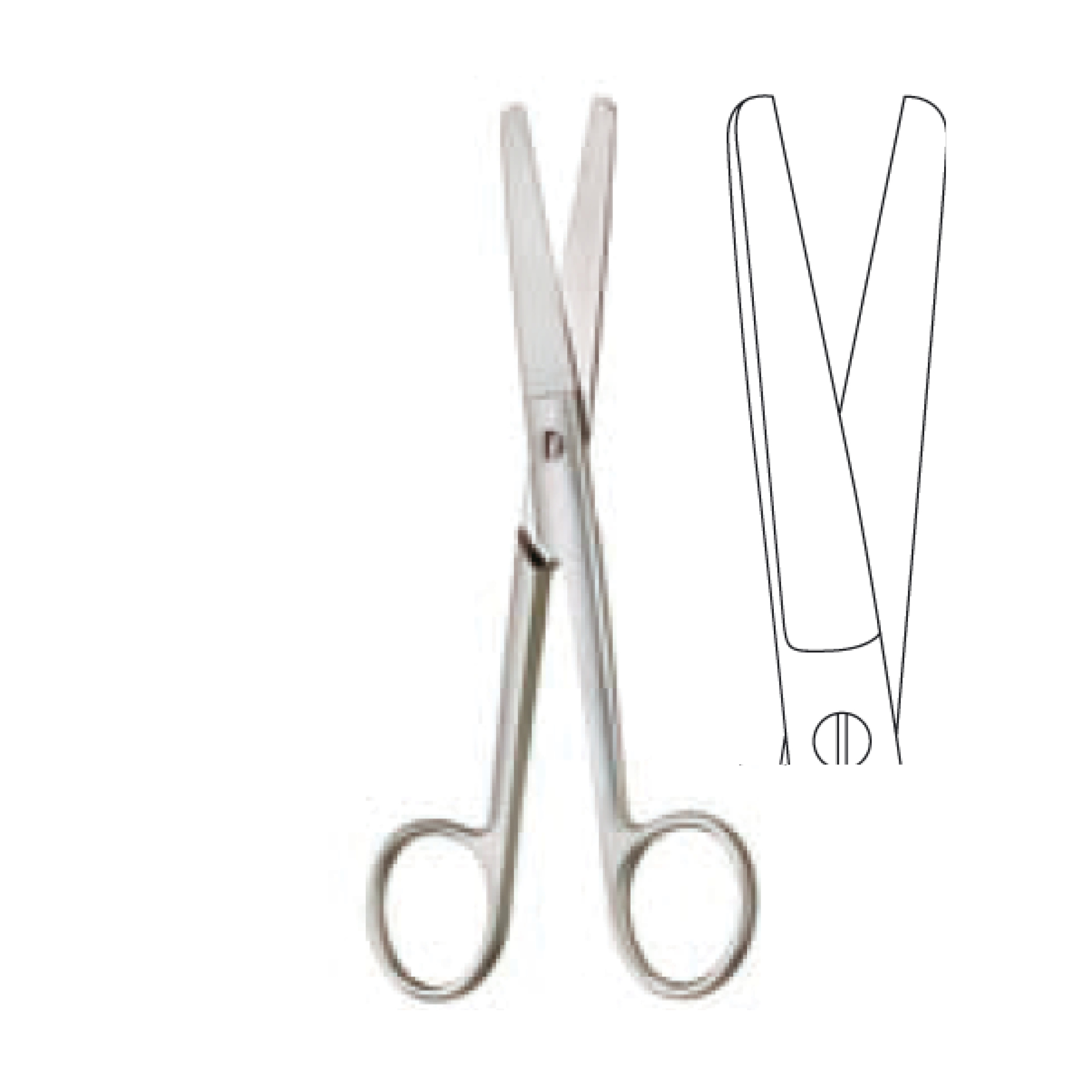 Surgical scissors - Standard - straight - 18,5cm - 7 1/'4" - DMS-030218 ...