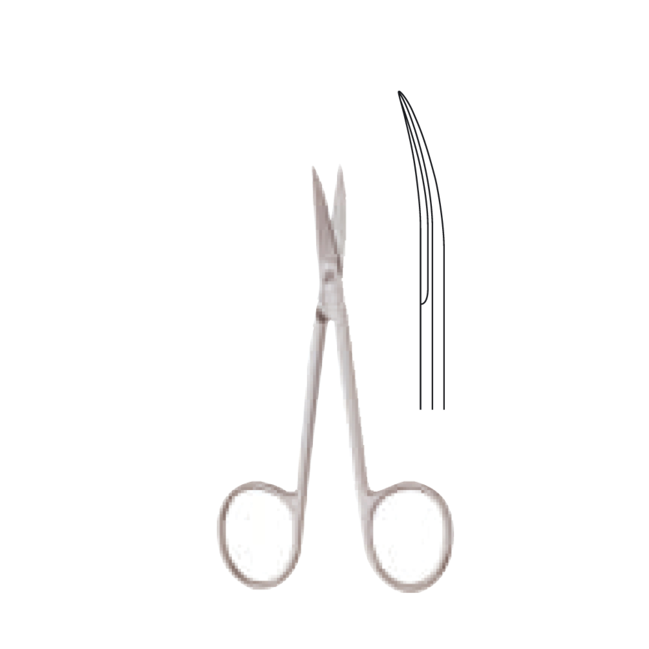 Iris schaar - Supercut plus - gebogen - 11,5cm 4 1/2" - DMS-2022161 ...